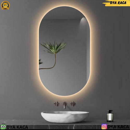 Jual CERMIN DINDING / CERMIN KAMAR MANDI LED KAPSUL Uk. 80 x 50 - 50x80 ...