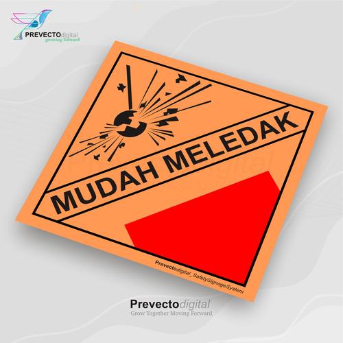 Jual Sticker Simbol Label K3 Limbah B3 Hazmat Mudah Meledak - 20x20cm ...