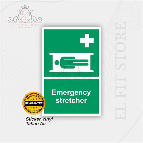 Jual Sticker Safety Sign Emergency Stretcher Sticker Vinyl Tahan Air ...