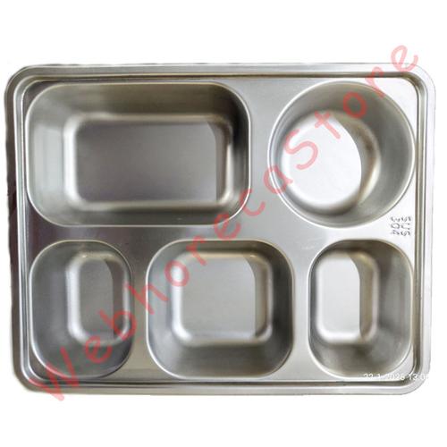 Jual Lunch Box Stainless 304 5Compartment w Cover/ Food Tray Plato ...