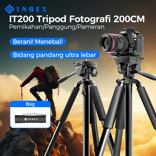 Promo INBEX IT200 200CM Tripod Kamera Profesional Tripod Hp Handphone ...