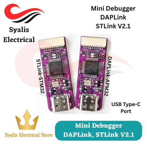Jual Weact Studio Mini Debugger DAPLink STLink V2.1 SWD SWO USB to UART Module with USB Type-C ...