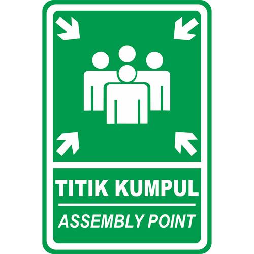 Promo Rambu Titik Kumpul Assembly Point 60cm x 80cm K3 plat ACP 3mm ...