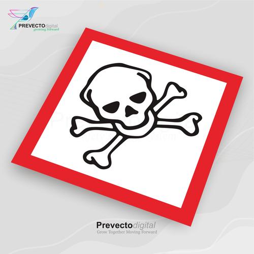 Jual Sticker Simbol Label K3 Limbah B3 Hazmat Label B3 Beracun ...