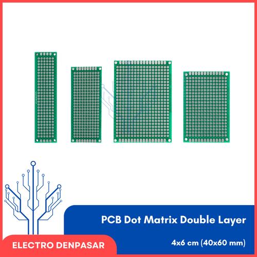 Jual PCB DOT MATRIX DUA LAPIS DOUBLE LAYER THRU HOLE UKURAN 4X6CM ...