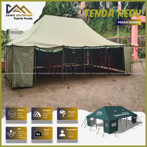 Jual Tenda Peleton TNI 300D Kapasitas 20 Orang -Tebal Anti Air Ukurang ...