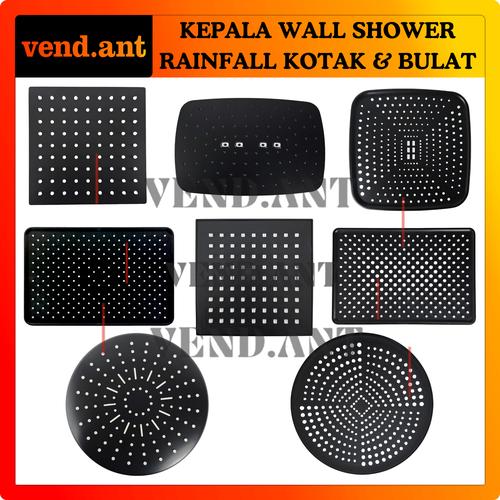 Promo Kepala Wall Shower Tembok Head Shower Rainfall Hujan Kotak Bulat ...