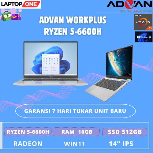 Promo ADVAN WORKPLUS RYZEN 5 6600H 16GB 512GB W11 14.0FHD IPS GRY - NON ...