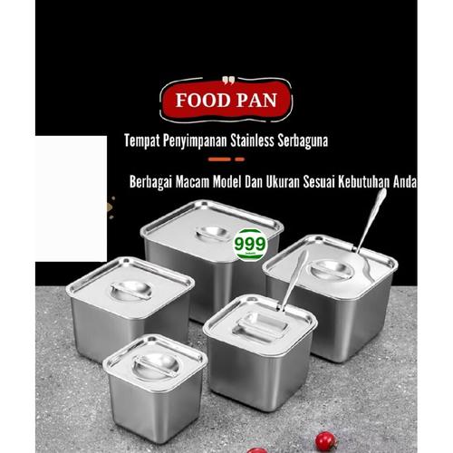 Jual Box souce Stainless Steel Persegi + Tutup / Food Container Saus ...