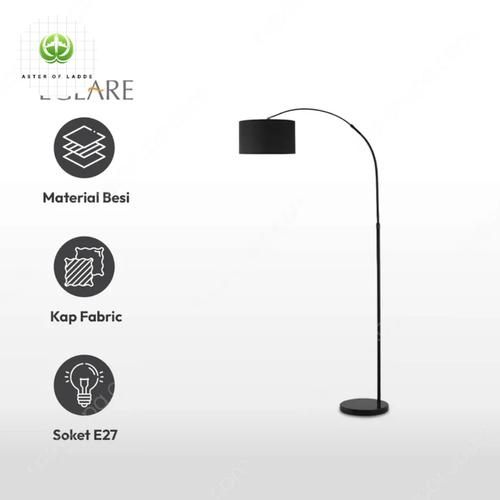Jual Lampu Lengkung Lantai Hitam Arch / Lampu Lantai Estetik - Kota ...