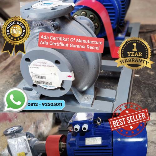 Jual Pompa Ebara 100 x 80 FSJA MS cw Nitech 37KW/50HP 2900RPM 380V/3Phase 50Hz + Base Frame UNP ...