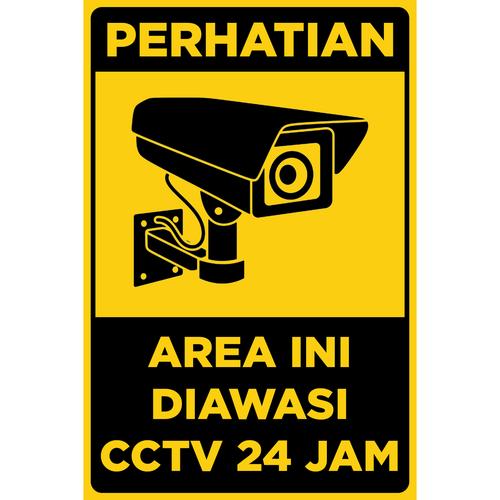 Jual Papan Akrilik CCTV, Sign Board Acrilic CCTV, Rambu peringatan CCTV ...