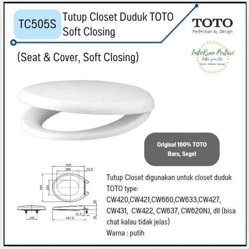 Jual Tutup Closet Duduk TOTO TC505S (soft closing)/ Seat & Cover TOTO ...
