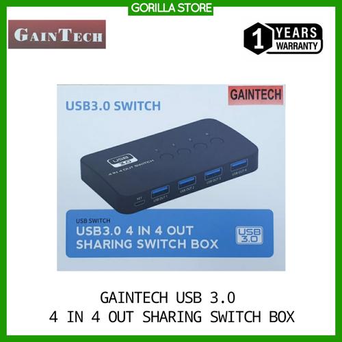 Jual GAINTECH USB 3.0 SWITCH 4 IN 4 OUT SHARING SWITCH BOX - Jakarta ...