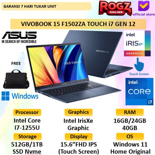 Promo Asus Vivobook 15 Touch core I7 Gen 12 40GB 1TB SSD Windows 11 ...