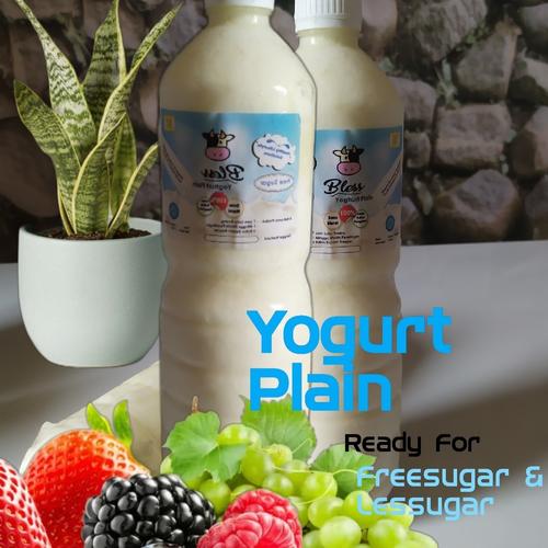 Jual Yogurt Plain Kemasan Botol 1 Liter - Plain Freesugar - Kota ...