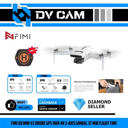 Promo FIMI X8 MINI V2 Drone GPS 9km 4K 3-axis Gimbal 37 Min Flight Time - PAKET A, BASIC ...