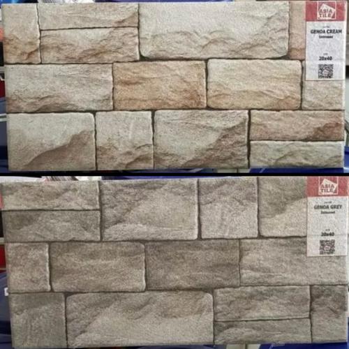 Jual ASIA TILE GENOA GREY CREAM 20 x 40 KERAMIK DINDING BATU ALAM - CREAM EMBOSSED - Kota ...