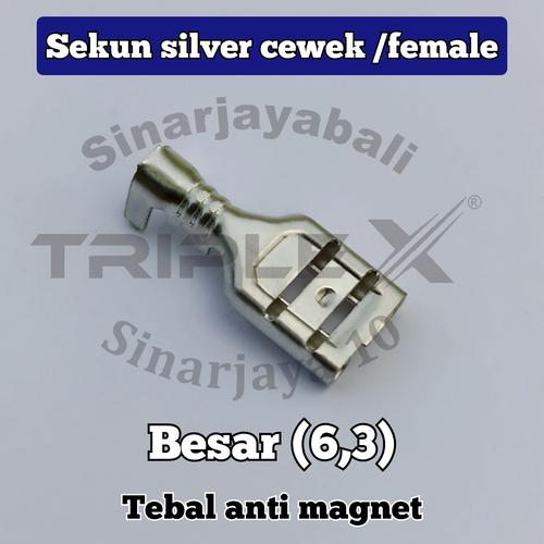 Jual sekun pipih besar 6,3 terminal 6.3 skun pin klakson relay konektor ...