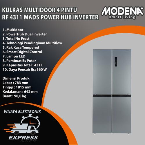 Promo Modena Refrigerator - Kulkas 4 pintu 431 Liter Modena RF 4311 ...