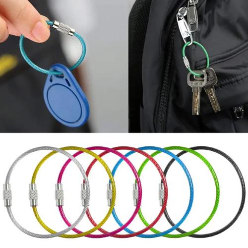 Jual Tali Besi Carabiner Stainless Steel Wire Loop Gantungan Kunci ...