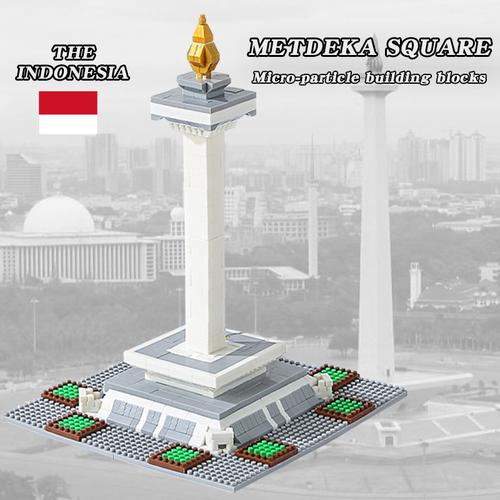 Jual mainan edukasi Mainan Bricks Monumen Nasional Indonesia Nano Block Indonesia Bricks ...
