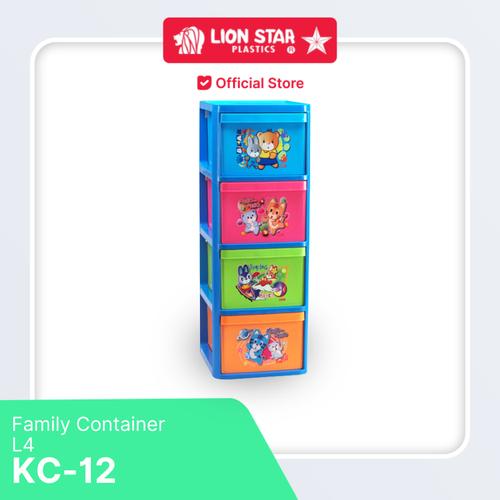 Promo LION STAR Laci Plastik 4 Tingkat Family Container L4 KC-12 Cicil ...
