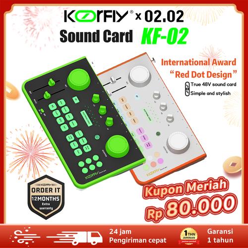 Promo Soundcard KOORFLY KF02 Minimalis Desain 48V Live Mixer | 6 DIY Efek Suara | Power Bank ...