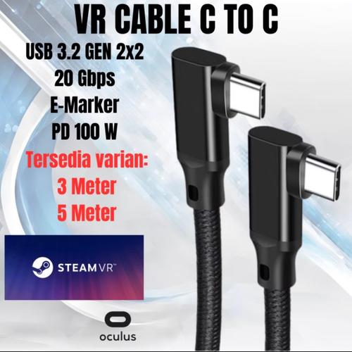 Jual Original Kabel USB-C to C Rotech 3M 5M Meter VR Link Display Cable ...