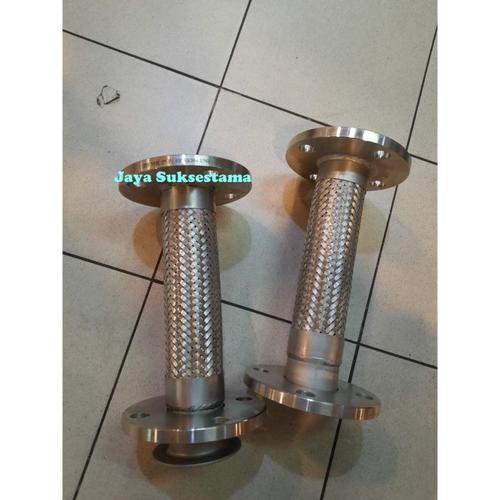 Jual Flexible Hose Flange JIS 10K 3" inch x 40cm Stainless SS304 Flange ...