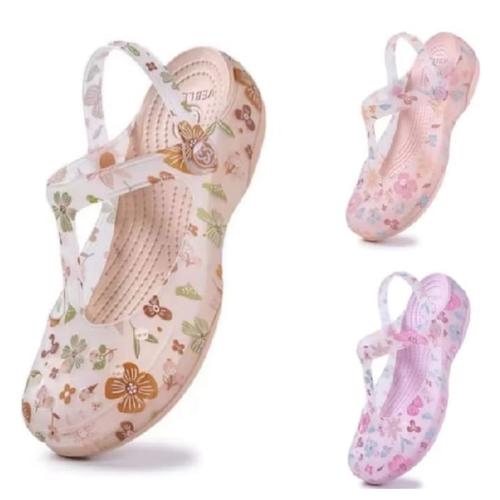 Jual Maryjane Veblem Motif Crocs Bunga Kode KD6022 - Cream, 36 - Kab ...