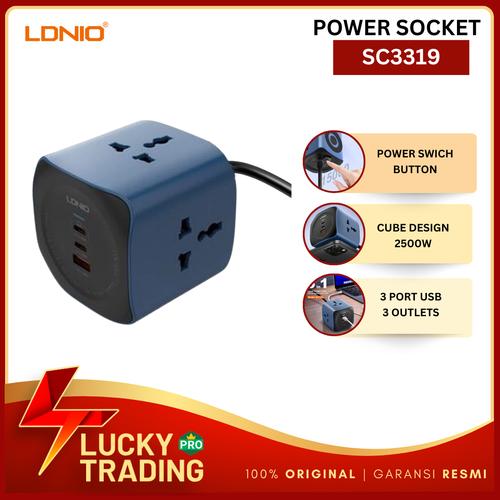 Promo LDNIO SC3319 Power Socket Cube Travel Multifungsi 65Watt GaN EU ...