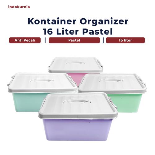 Jual Indokurnia Kontainer Box Organizer 16 Liter Pastel - Jakarta Barat ...