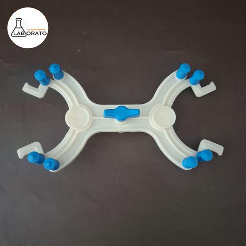 Jual KLEM BURET PLASTIK DOBEL GANDA CLAMP BURETTE DOUBLE LAB - Kota ...