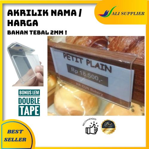 Jual AKRILIK LABEL HARGA TEMPEL DIRAK / LABEL HARGA AKRILIK GANTUNG ...