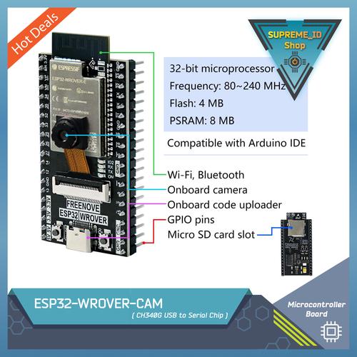 Jual ESP32-WROVER CAM Wifi / BLE Bluetooth 40-pin Development Dev Mobo ...