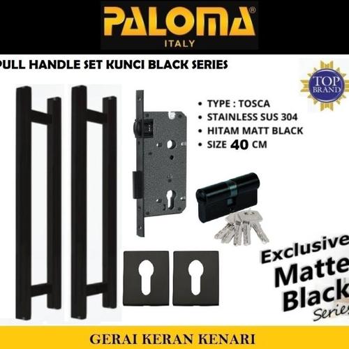 Jual PALOMA PAKET PULL HANDLE PINTU TARUNG SET KUNCI BLACK SERIES ...