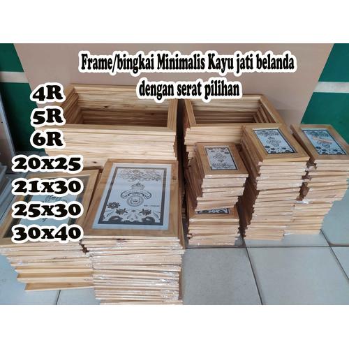 Jual Custom Frame / Bingkai Kayu Minimalis Acrylic/kaca - Bahan Kayu ...