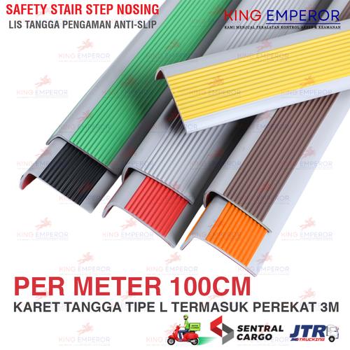 Jual Lis Tangga Pengaman Anti Slip 5CM Tipe L Dengan Perekat 3M / Step Nosing Corner Strip ...