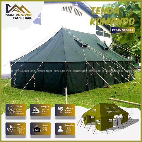 Jual Tenda Komando TNI - Uk 4M x 6M Militer Army Camping Pramuka - KAIN ...