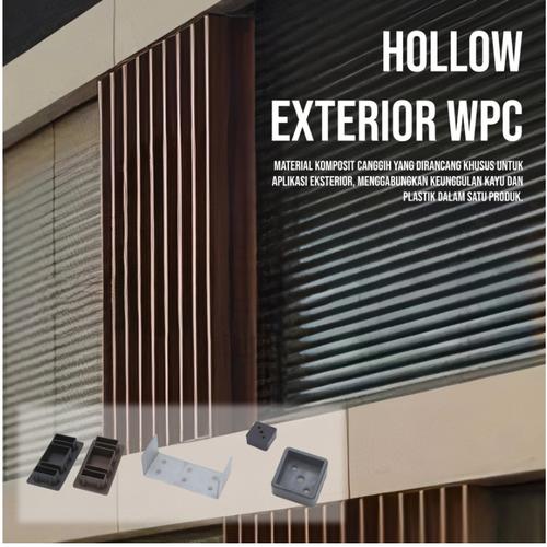 Promo LAIV Hollow Clip Pemasangan WPC PVC Outdoor Kisi-kisi Adjustable ...