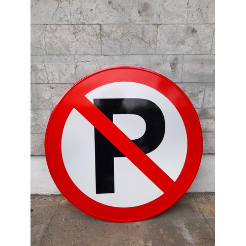 Jual Safety Sign Rambu Lalu Lintas DILARANG PARKIR Stiker Scotlite Plat ...
