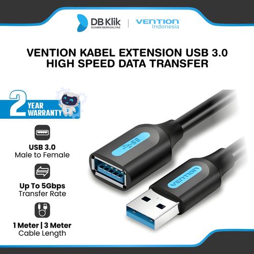 Jual Kabel USB Extension Vention 3.0 High Speed Data Transfer 1M / 3M ...