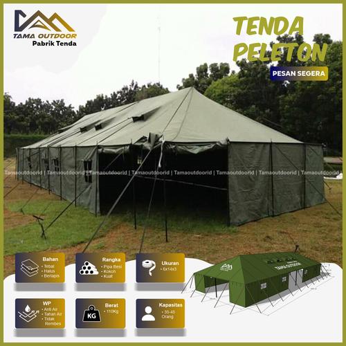 Jual Tenda pleton Army TNI Komando - Pramuka Uk. 6M x 14M Barak Peleton ...