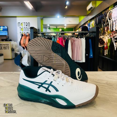 Promo Asics Gel Resolution X White Saxon Green 2025 Tennis Shoes ...