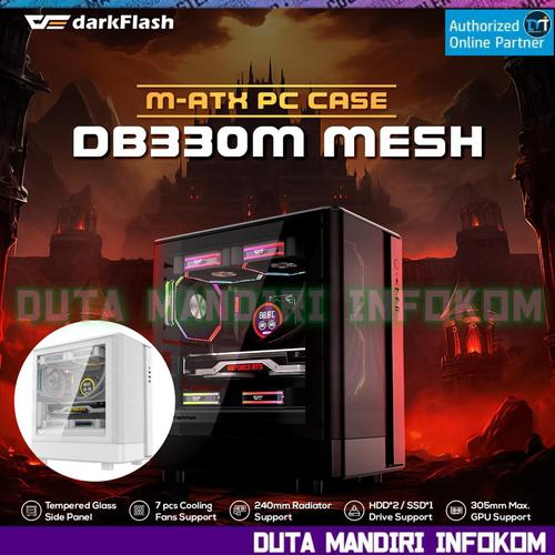 Jual darkflash DB330M MESH - High Airflow Tempered Glass m-ATX Gaming ...