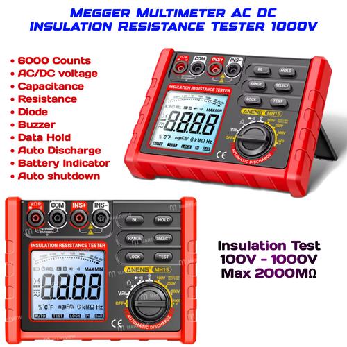 Jual Alat Ukur Resistansi Isolasi Test Megger Insulation Tester Meger ...