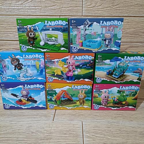 Jual mainan figure block labubu blind bag mystery brick misteri boneka ...