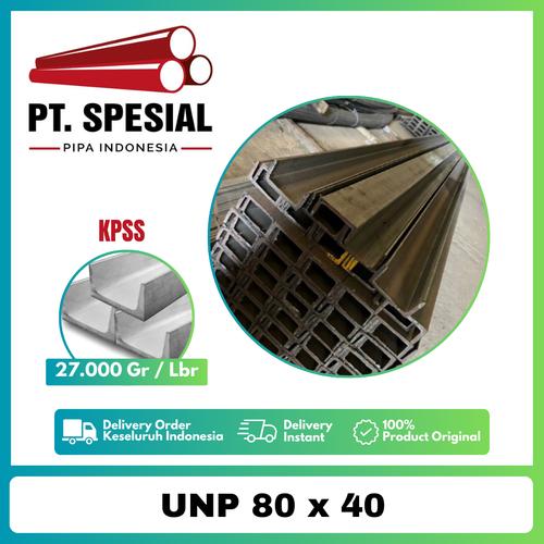 Jual UNP 80 x 40 / Besi Kanal U / UNP 80 x 40 x 3mm 6 Meter - 100 Btg ...