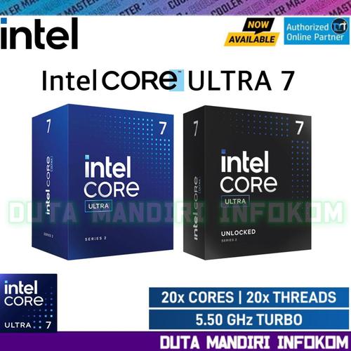 Promo Intel Core Ultra 7 265 265F 265K 265KF - Arrow Lake Socket LGA 1851 CPU Desktop Processor ...